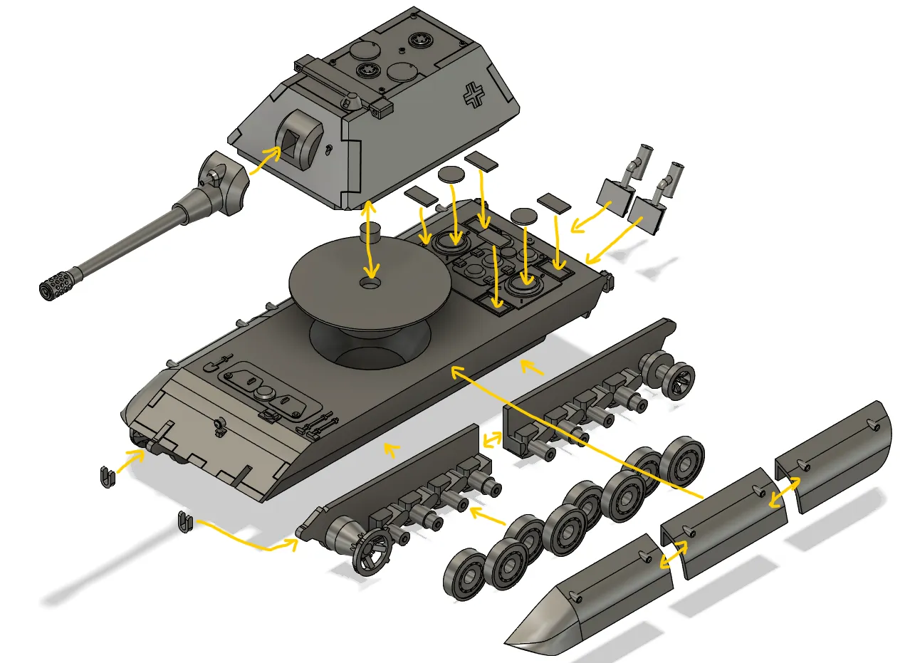 E100 Super Heavy Tank 1:35 Germany World War II by Bavaria_3D Tanks ...