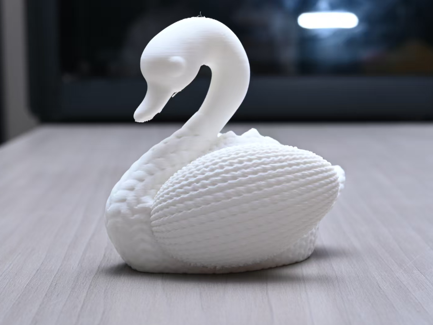 Knitted Swan White Swan by mRed MakerWorld: Download Free 3D Models