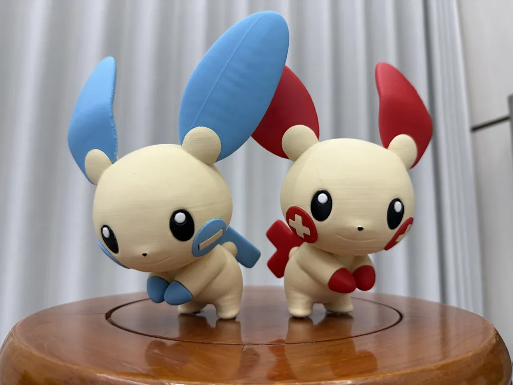Plusle & Minun! (Two-color printing) by Immortals. MakerWorld: Download ...