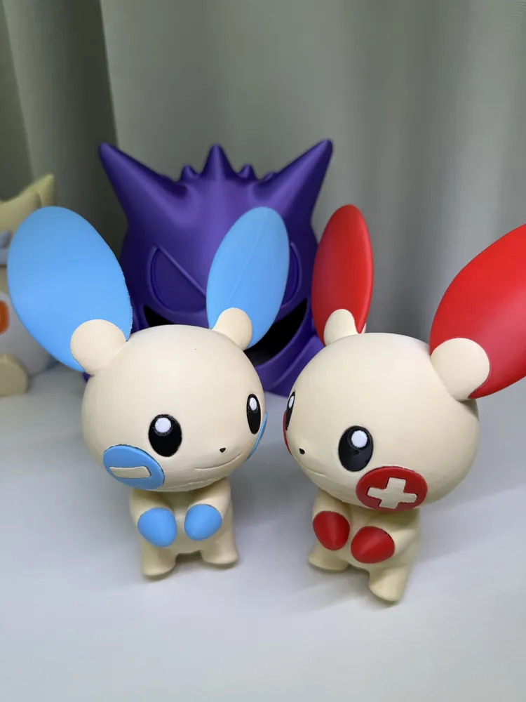 Plusle & Minun! (Two-color printing) by Immortals. MakerWorld: Download ...