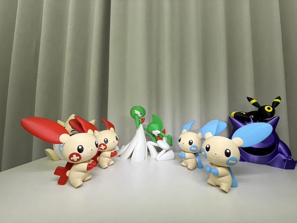 Plusle & Minun! (Two-color printing) by Immortals. MakerWorld: Download ...