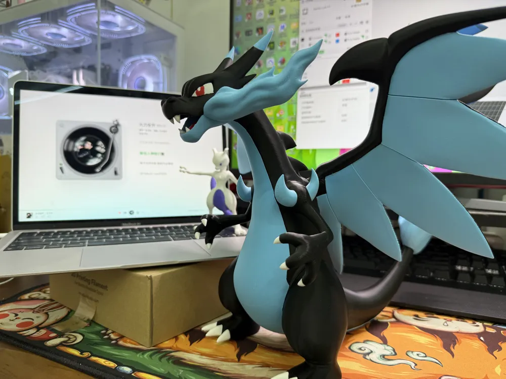 Mega Charizard X (Multi-Color Print) - Free 3D Print Model - MakerWorld