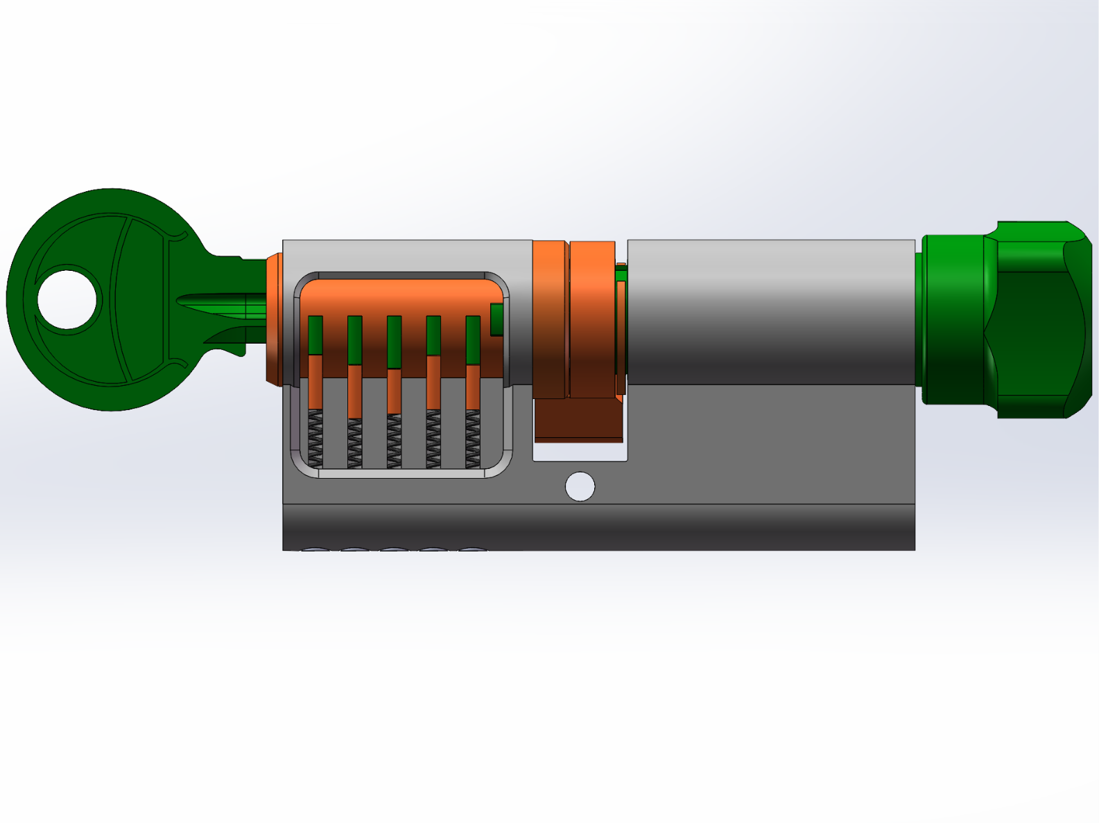 Pin tumbler lock assembly and unlocking principle model 1.8:1 scale by ...
