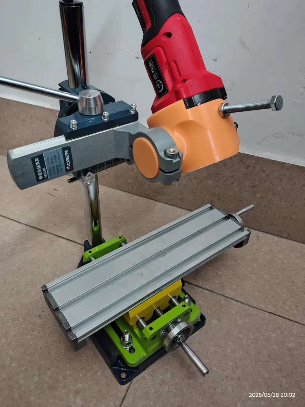Angle grinder holder, simple drill press angle grinder mount by shark ...