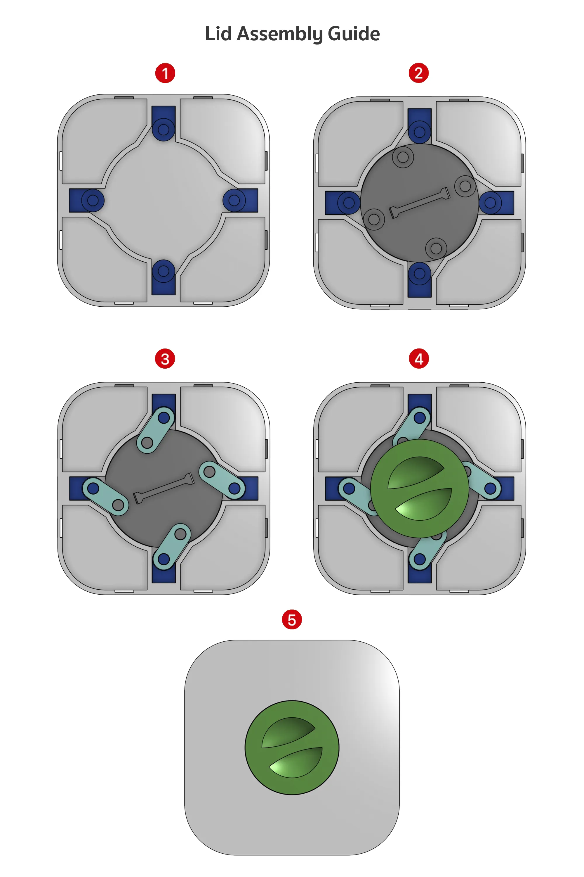 Twist Lock Compartment Box (Stackable) - Free 3D Print Model - MakerWorld