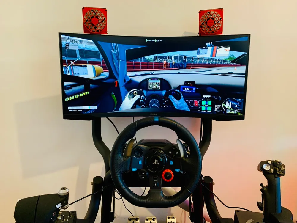 Sim Racing Tubular Frame Ø50 Oplite Cooling Fan - Free 3D Print Model ...