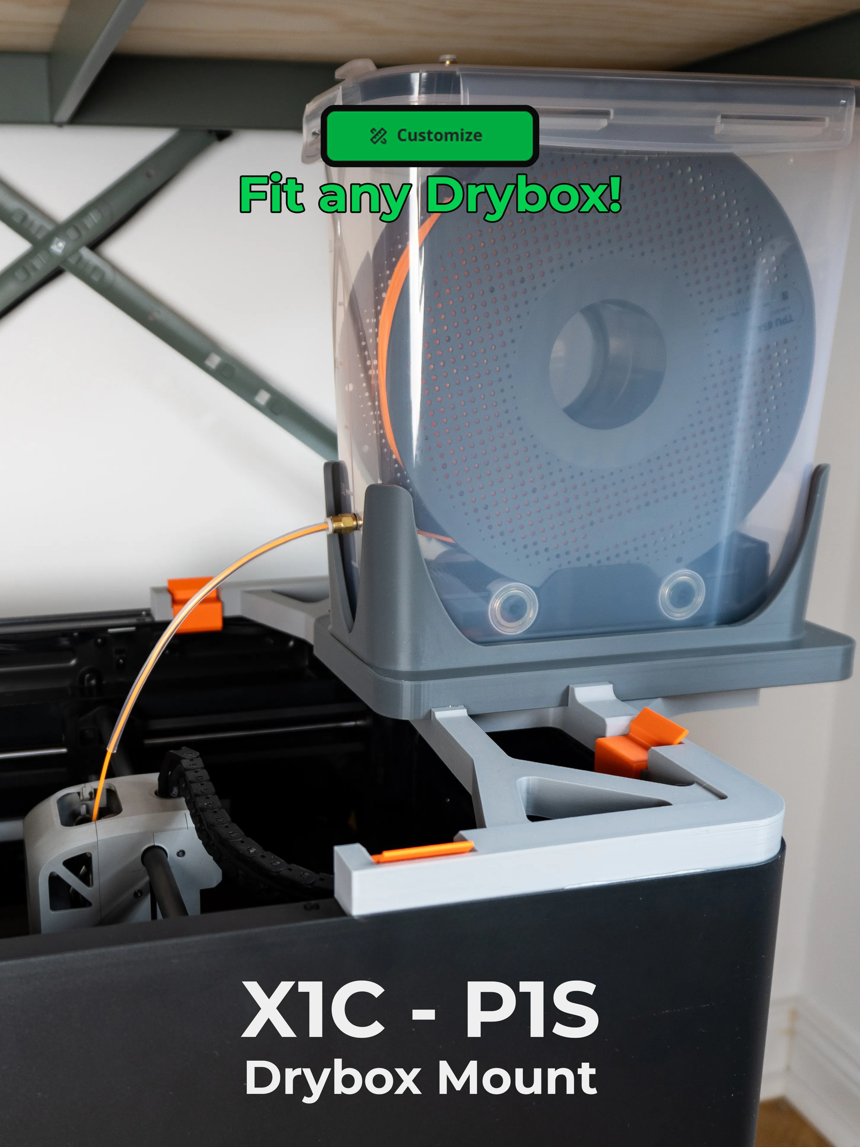 AMS HT Top Mount for X1C - P1S / TPU Bypass Mount - Free 3D Print Model ...