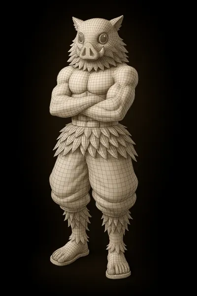 Demon Slayer - Inosuke by GD3 MakerWorld: Download Free 3D Models