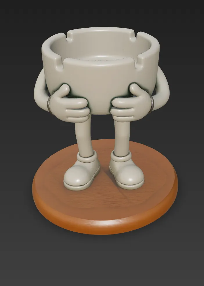Funny Character Ashtray with Arms and Legs by PrintVision MakerWorld ...