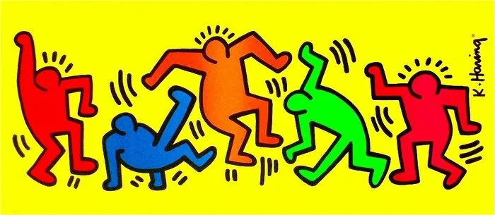 Keith Haring - Dancing Figures - Free 3D Print Model - MakerWorld