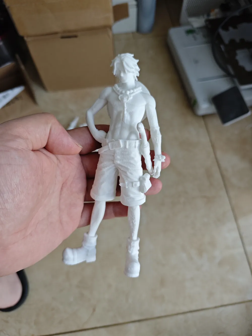 One Piece Ace Figure Anime Multipart Easy to Assemble Glue Together ...