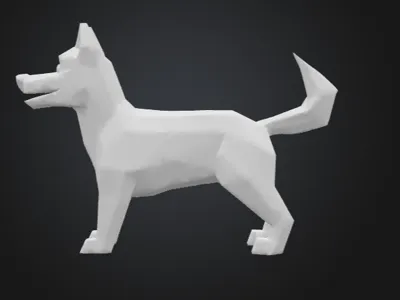 Low poly dog - Free 3D Print Model - MakerWorld