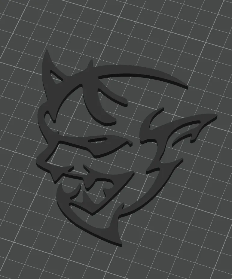 Dodge Demon Logo - Free 3D Print Model - MakerWorld