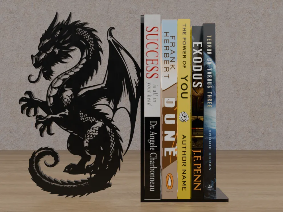 Dragon Bookend by 3DPau MakerWorld: Download Free 3D Models
