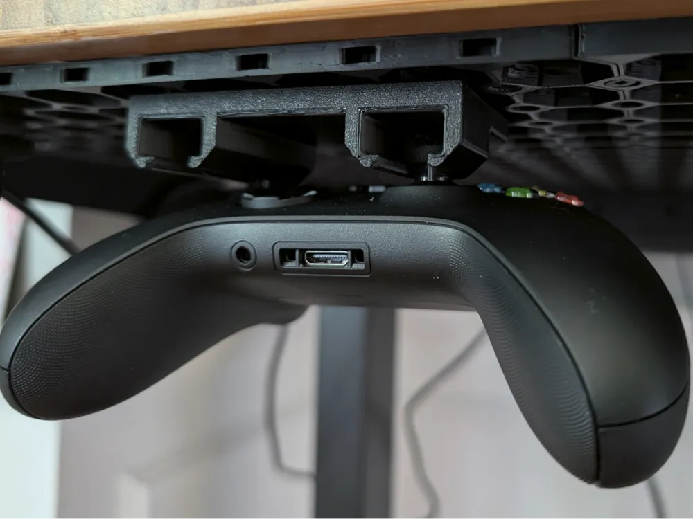 Xbox Controller Under-Desk Mount – Undercarriage - Free 3D Print Model ...
