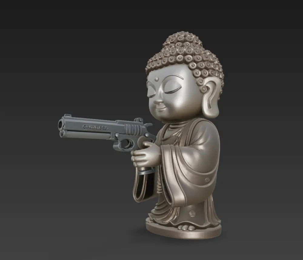Gun Buddha - Free 3D Print Model - MakerWorld