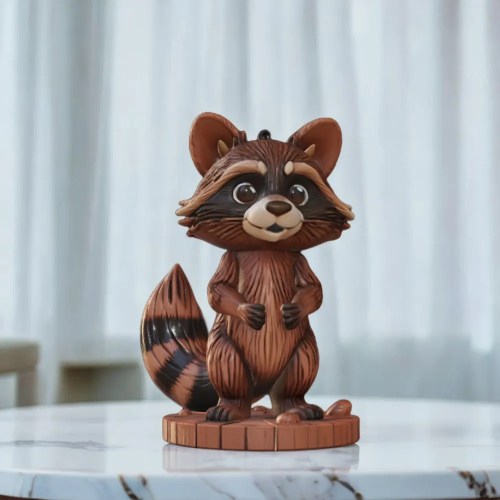 Cute Racoon Statue by Swotar MakerWorld: Download Free 3D Models