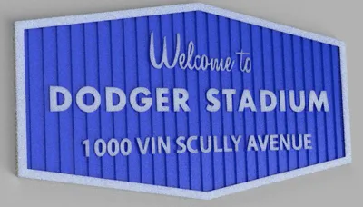 Welcome to Dodger Stadium Sign - Free 3D Print Model - MakerWorld