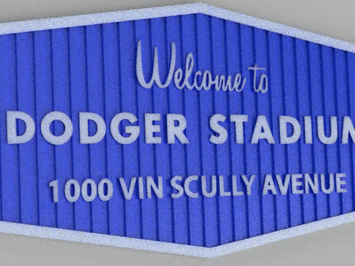 Welcome to Dodger Stadium Sign - Free 3D Print Model - MakerWorld