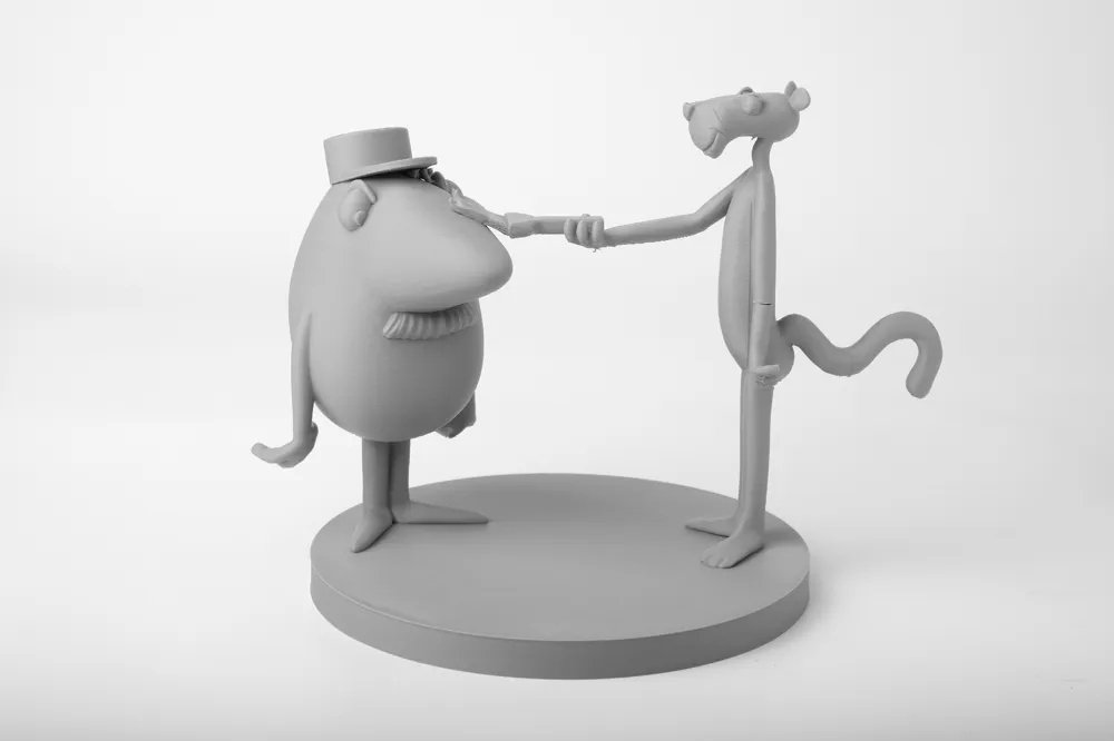 粉红豹与警探克鲁索动作人偶 来自 GeekSculpt3D MakerWorld：免费下载 3D 模型