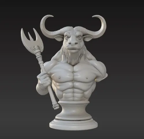 Minotaur Statue by Swotar MakerWorld: Download Free 3D Models