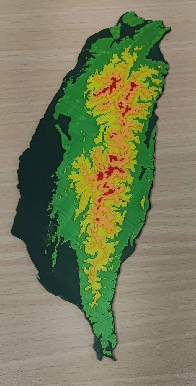 Taiwan contour map by clslee.tw MakerWorld: Download Free 3D Models