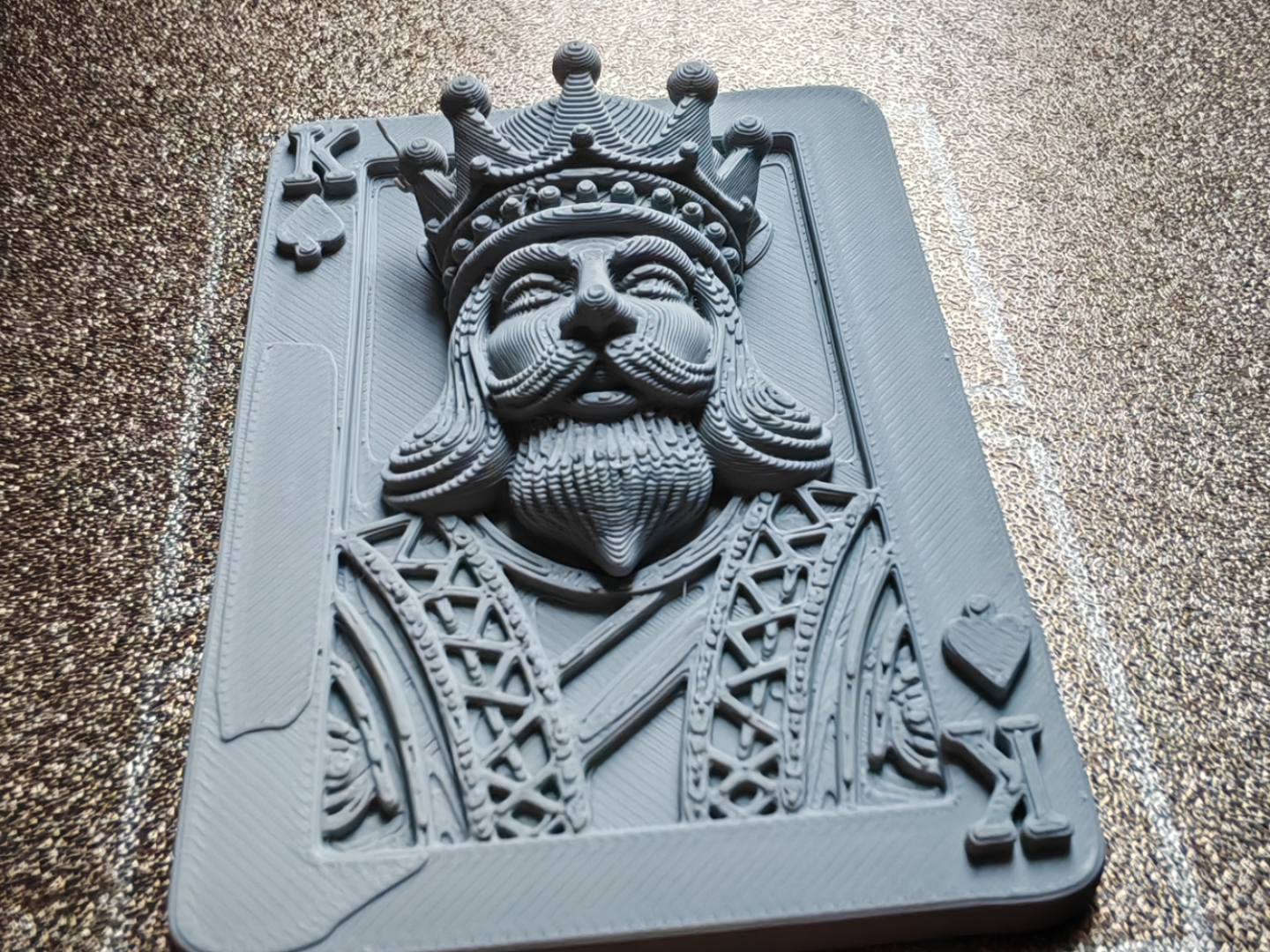 Imán para nevera con relieve en 3D del Rey de Corazones, impresión en 1 ...