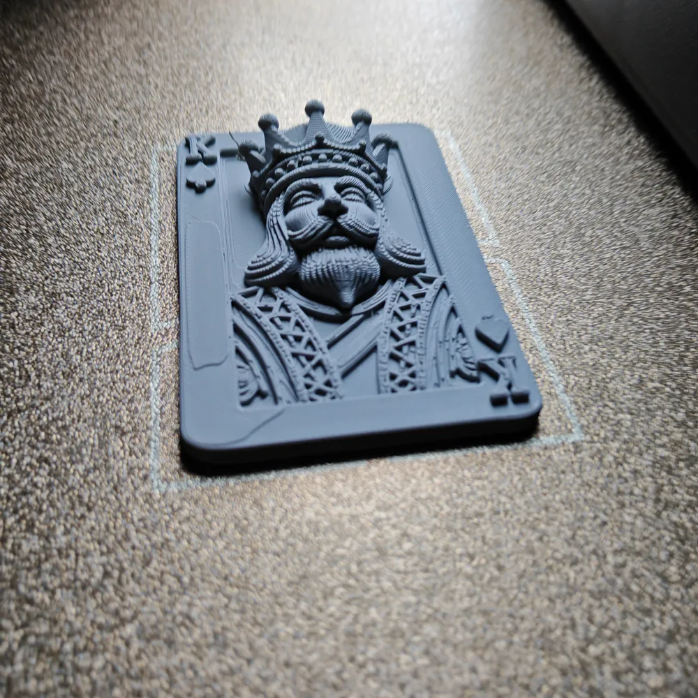 Imán para nevera con relieve en 3D del Rey de Corazones, impresión en 1 ...