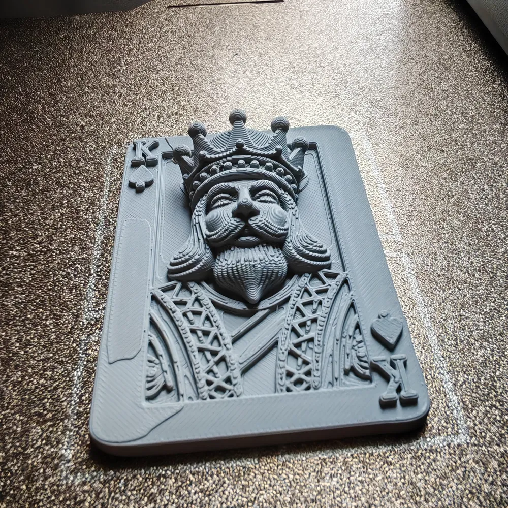 King of Hearts 3D relief card fridge magnet, 1-hour print, no supports ...
