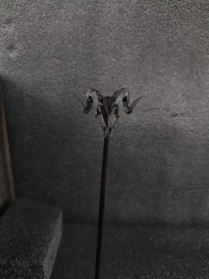 ram-headed walking stick by Piaskun MakerWorld: Download Free 3D Models