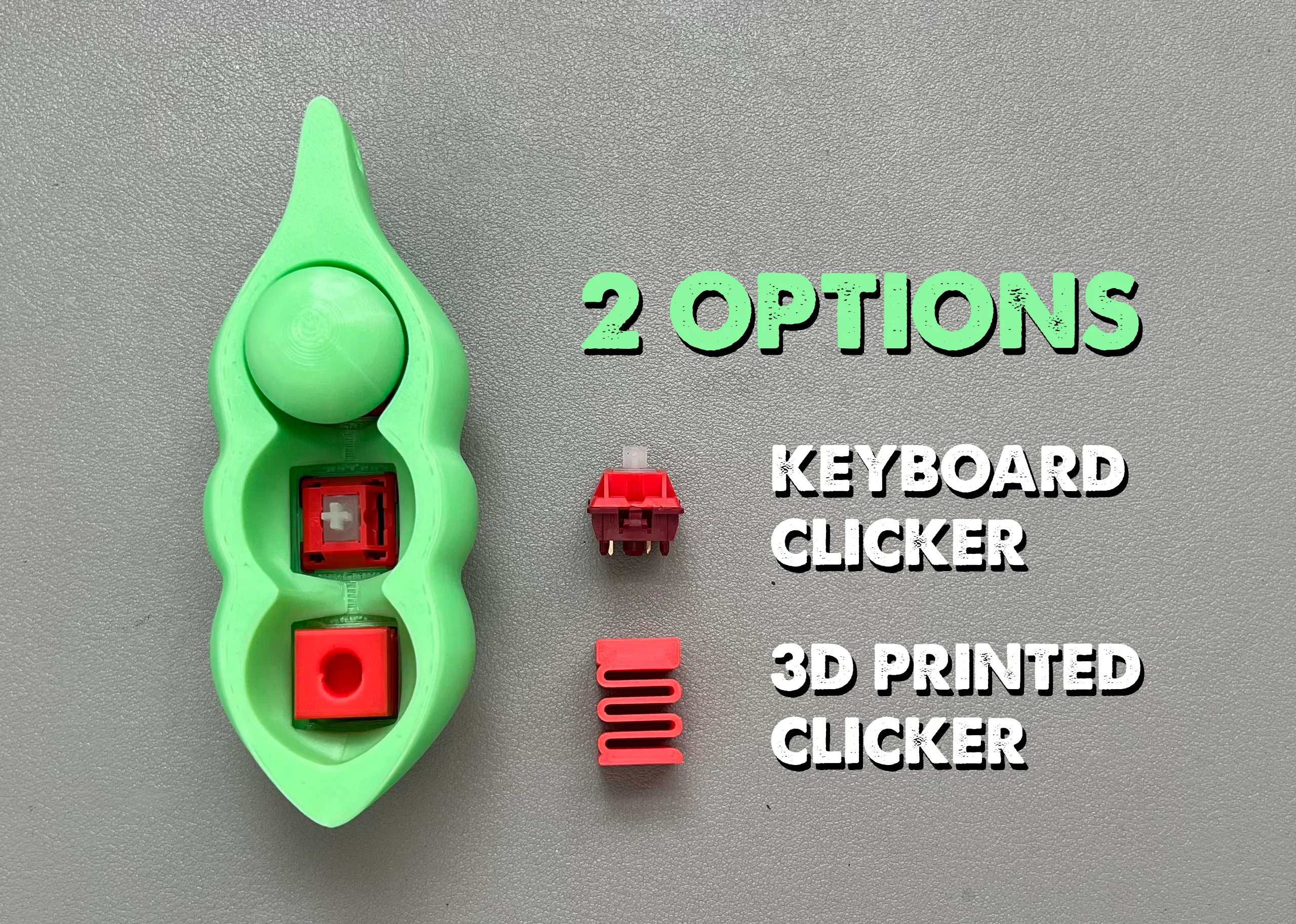 Peapod Clicker Fidget / Keychain Toy - Free 3D Print Model - MakerWorld