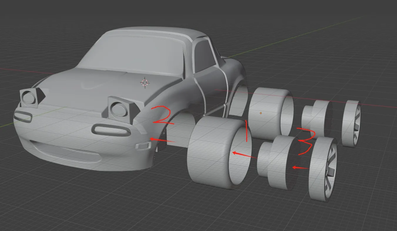 MAZDA MIATA MX5 NA PIP Blank Model Chibi Toy Sports Car - Free 3D Print ...