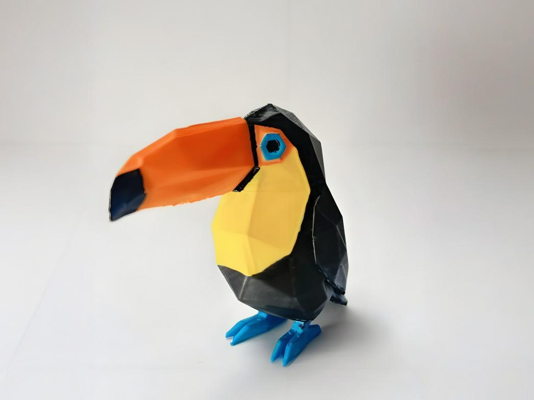 Low-poly white model toucan by MoonMyth MakerWorld: Download Free 3D Models