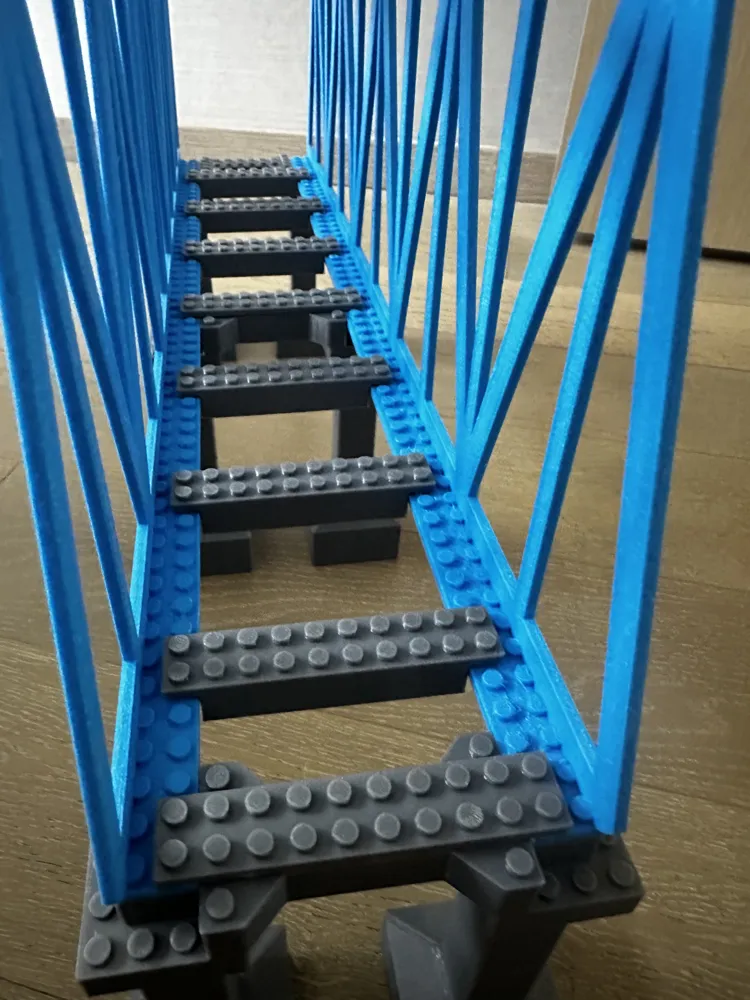 Truss Bridge - Lego Compatible by 最大的鲤鱼 MakerWorld: Download Free 3D Models