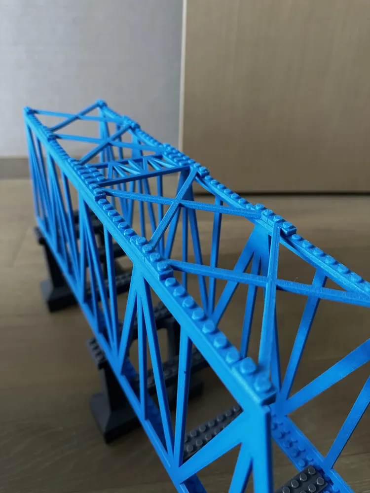 Truss Bridge - Lego Compatible by 最大的鲤鱼 MakerWorld: Download Free 3D Models