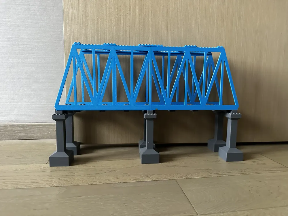 Truss Bridge - Lego Compatible by 最大的鲤鱼 MakerWorld: Download Free 3D Models