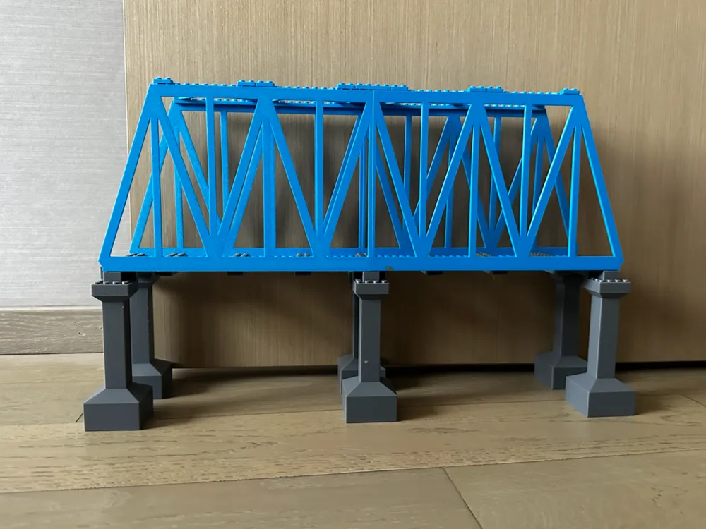Truss Bridge - Lego Compatible by 最大的鲤鱼 MakerWorld: Download Free 3D Models