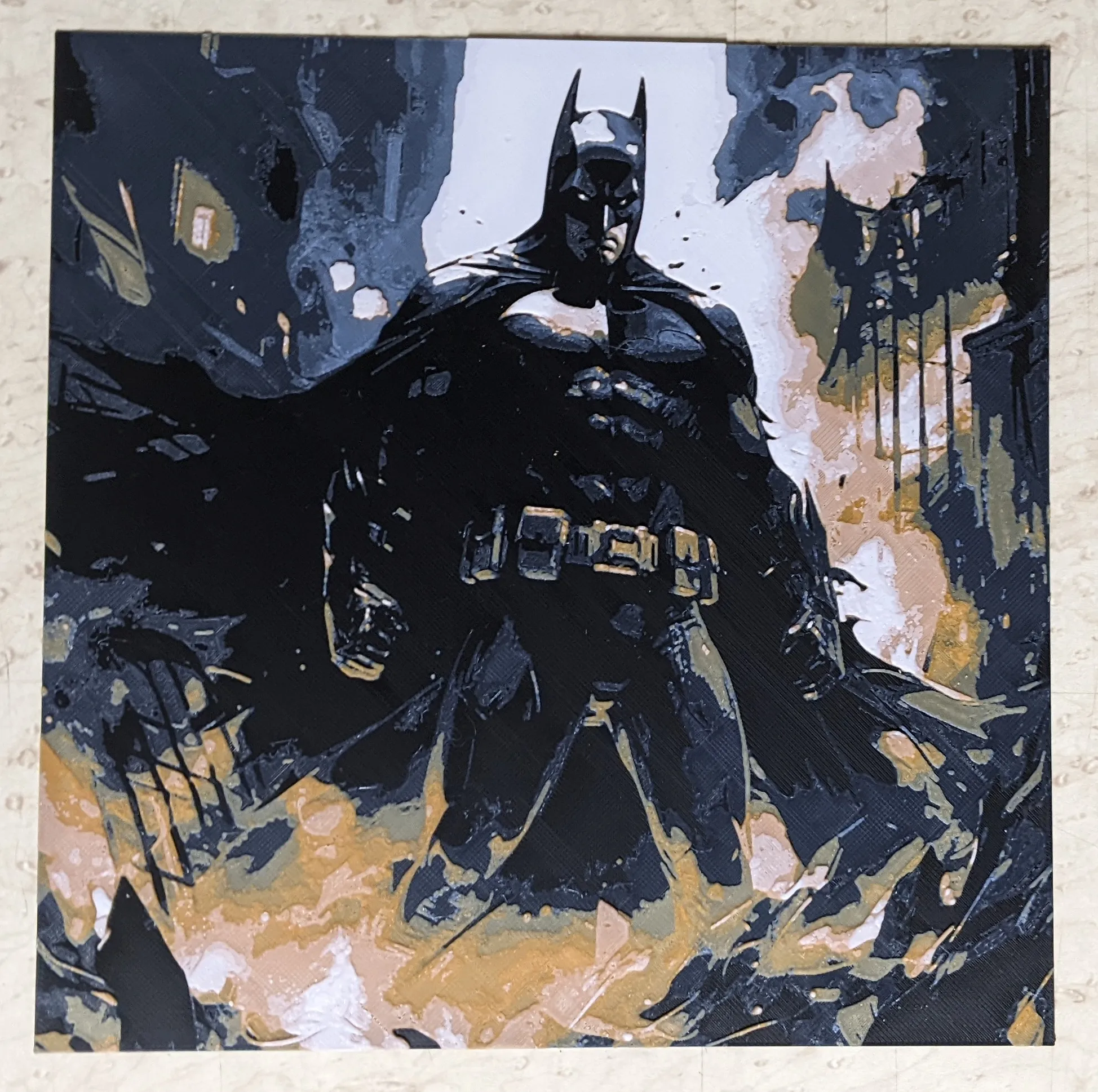 Batman 4 HueForge with frame by ogre56 MakerWorld: Download Free 3D Models