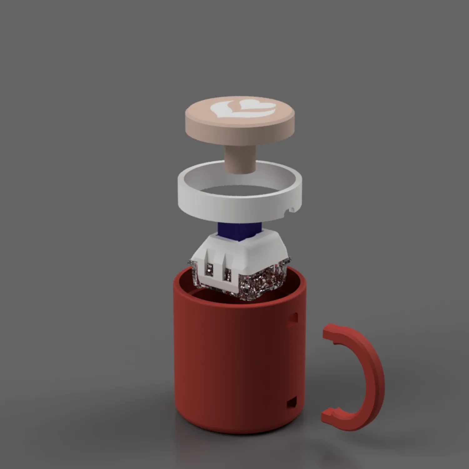 Caffe Latte Mug Fidget Clicker - Free 3D Print Model - MakerWorld