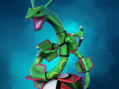 rayquaza 3d print model download - MakerWorld