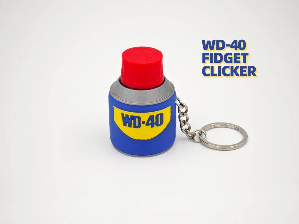 WD40 Fidget Clicker Stress Relief Keyring - Free 3D Print Model ...