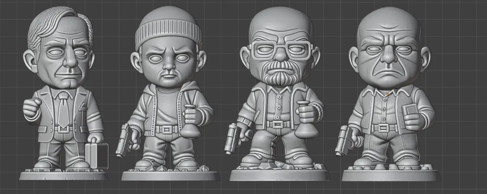 Breaking Bad – Chibi Resin Miniature Set Fan art by Redsing_ART ...