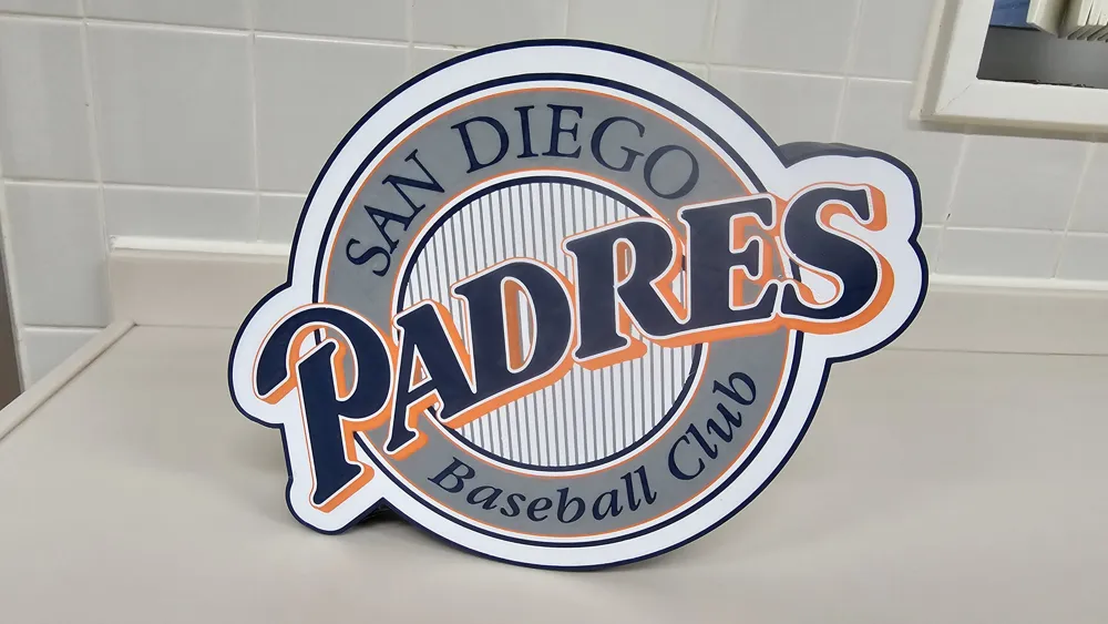 San Diego Padres Light Box by The Meg MakerWorld: Download Free 3D Models