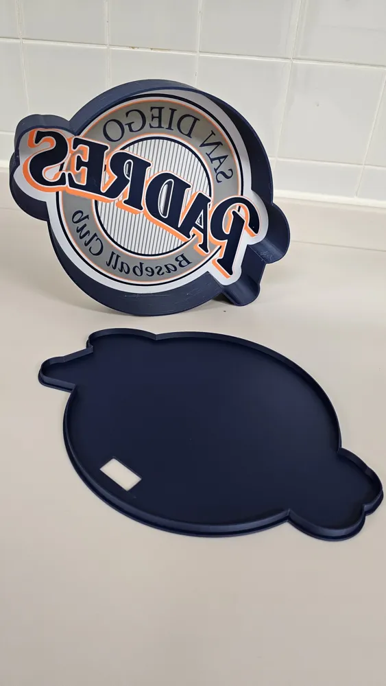 San Diego Padres Light Box by The Meg MakerWorld: Download Free 3D Models