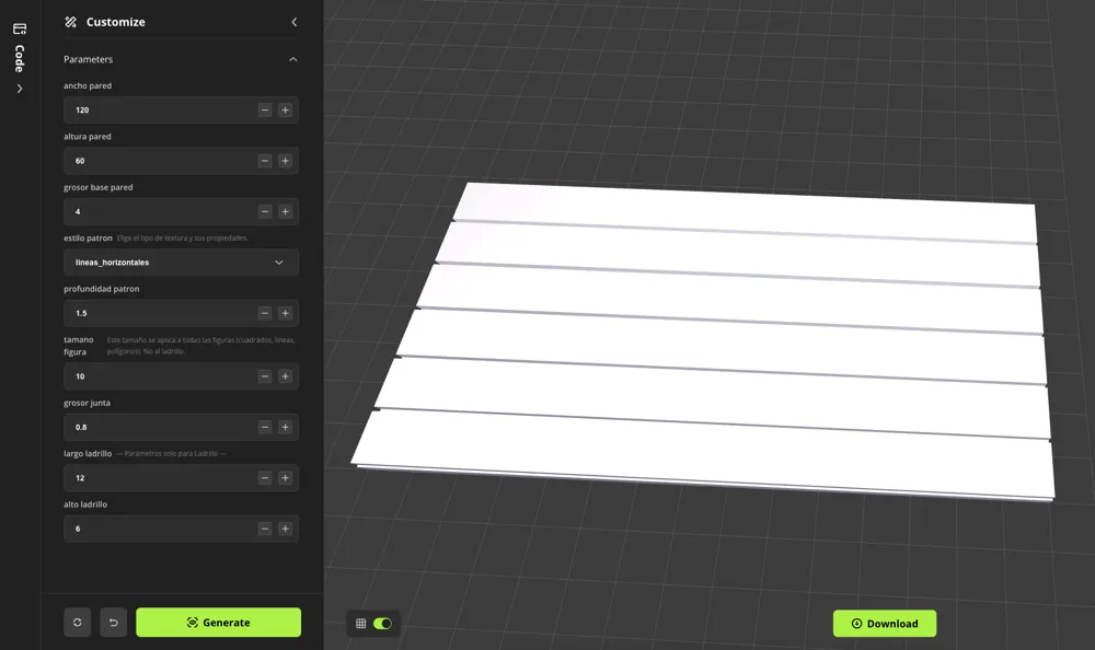 Parametric Wall Generator by impresion.ddc3d MakerWorld: Download Free ...
