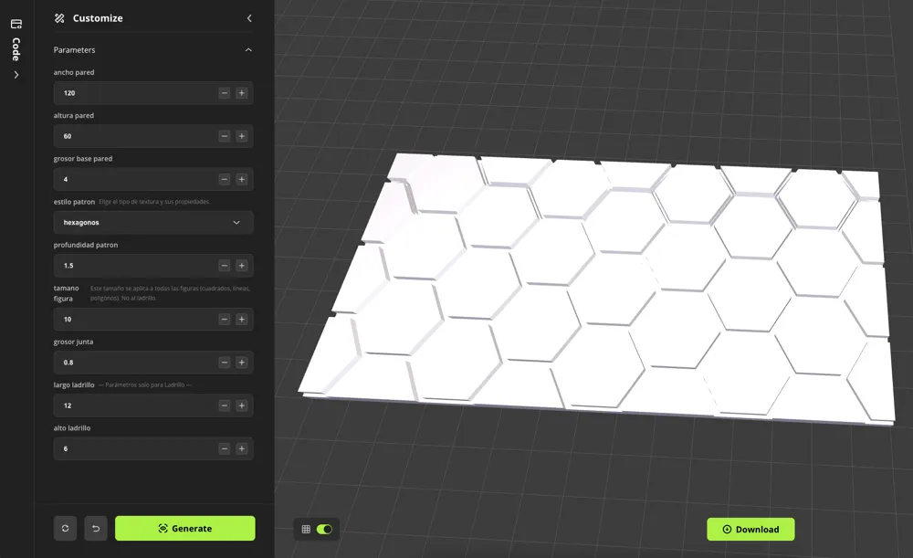 Parametric Wall Generator by impresion.ddc3d MakerWorld: Download Free ...