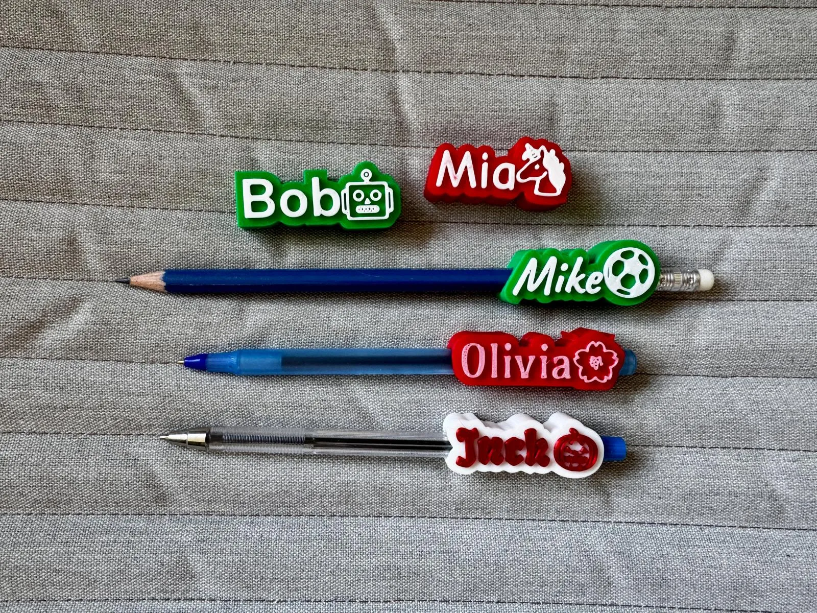 Customizable Name Topper (Pencil/Straw/Drawstring) - Free 3D Print ...
