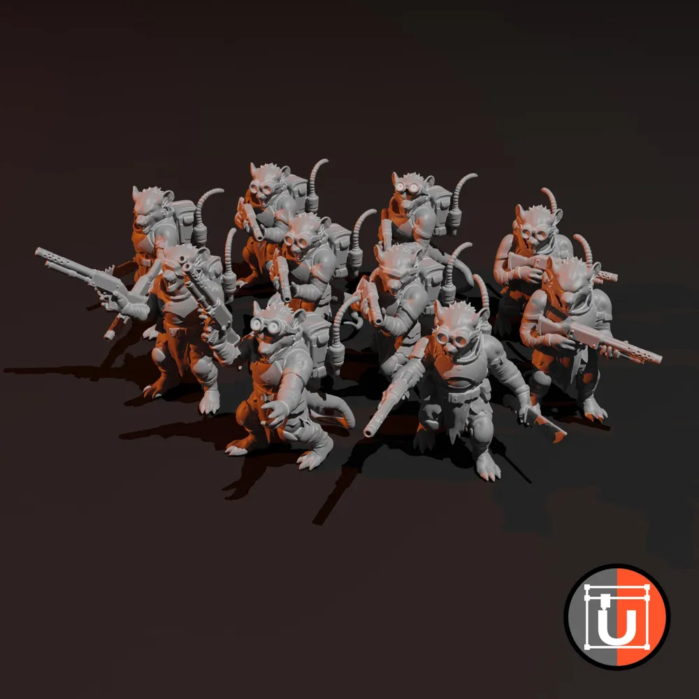 1000P Ratmen Army for Grimdark Future by Udo's 3D World MakerWorld ...