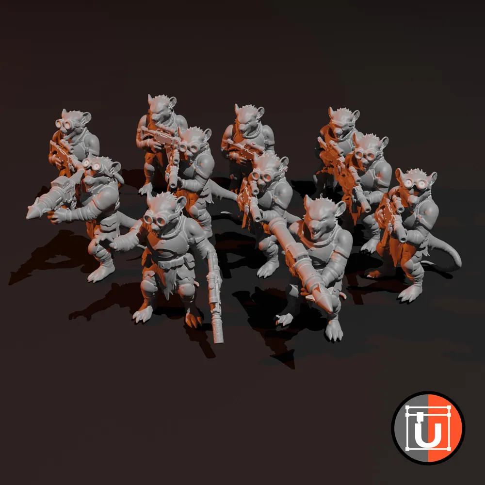 1000P Ratmen Army for Grimdark Future by Udo's 3D World MakerWorld ...