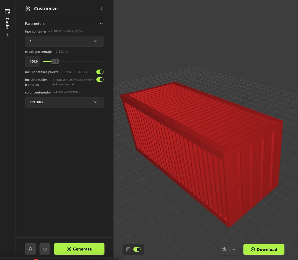 Parametric Cargo Container Generator by impresion.ddc3d MakerWorld ...